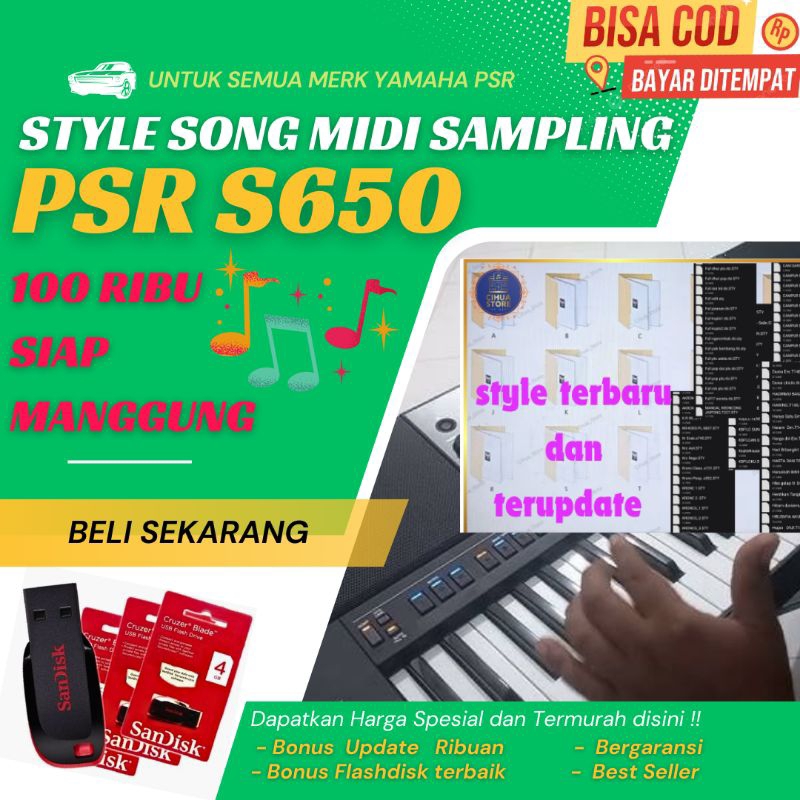 Jual Flashdisk isi style song sampling PSR S650 Terbaru dan Termurah ...