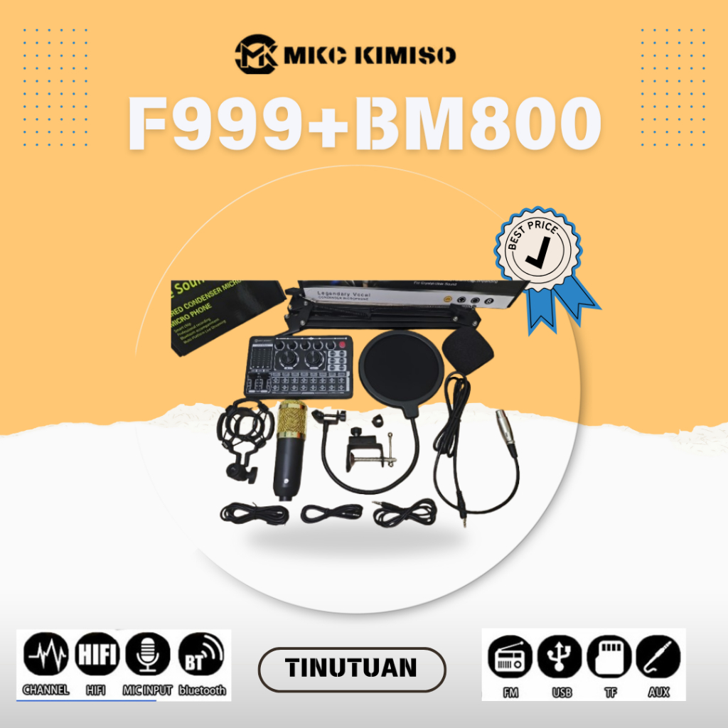 Jual F999+BM800 Set - Paket Lengkap Sound Card dan Mic Condenser ...