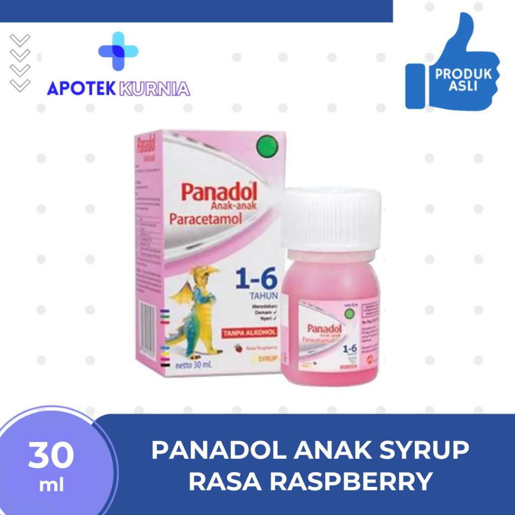 Jual PANADOL ANAK SYRUP - RASA RASPBERRY - 30ML | Shopee Indonesia