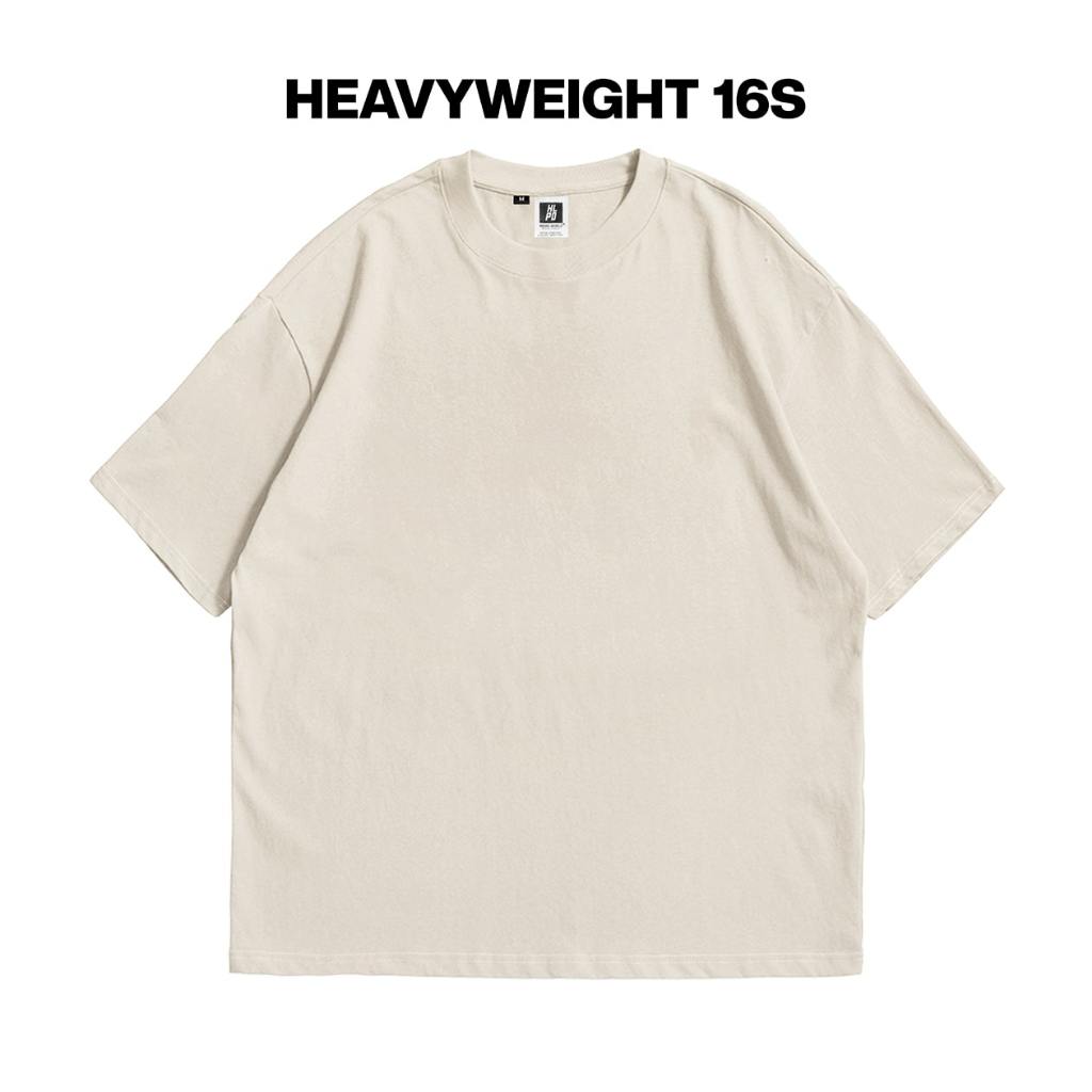 Jual HLPD Weirdworld 16S Heavyweight Oversized Tee - Basic Polos Beige ...