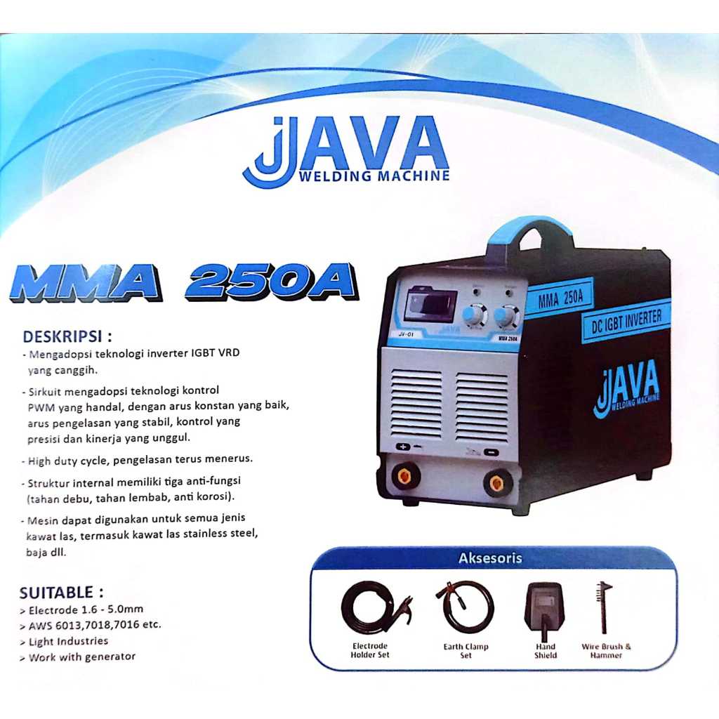 Jual MESIN LAS MMA 250S JAVA WELDING PERLENGKAPAN LAS | Shopee Indonesia