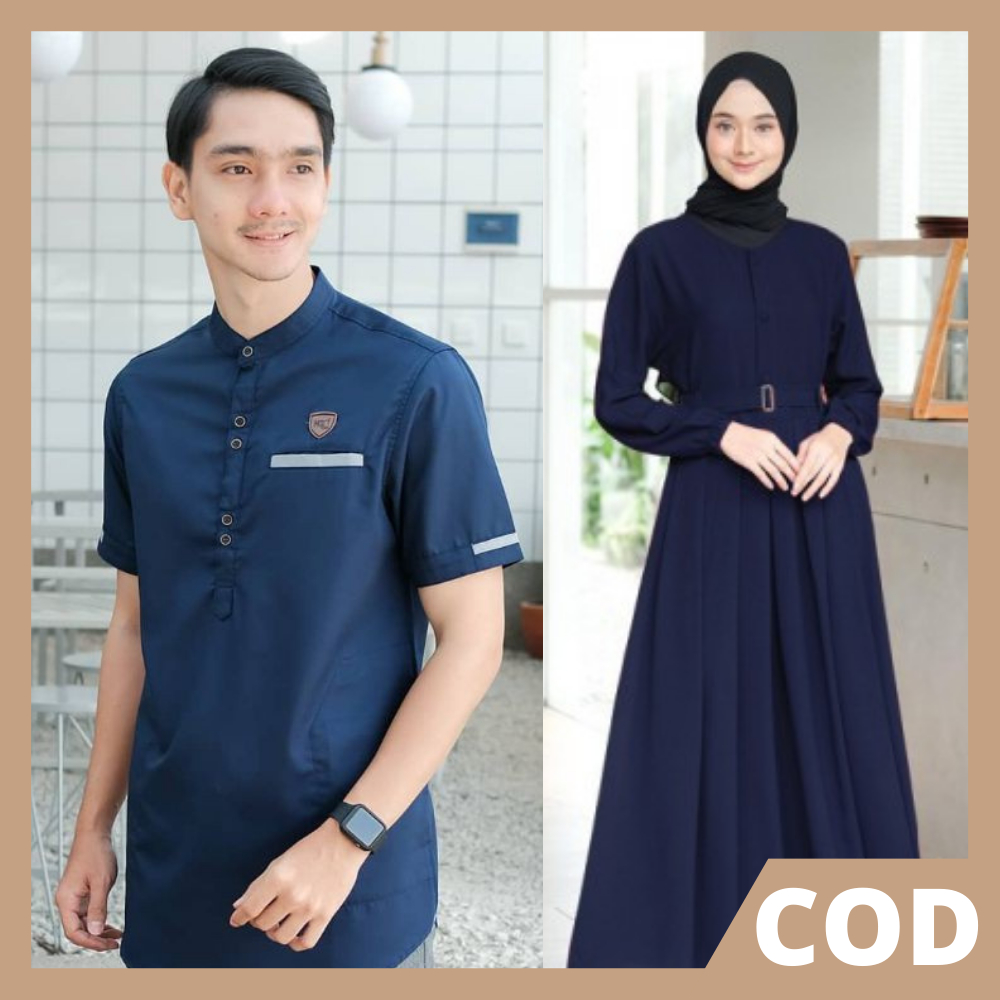 Jual GAMIS COUPLE PASANGAN SUAMI ISTRI TERBARU LEBARAN 2025 LENGAN PENDEK BIRU DONGKER | Shopee ...