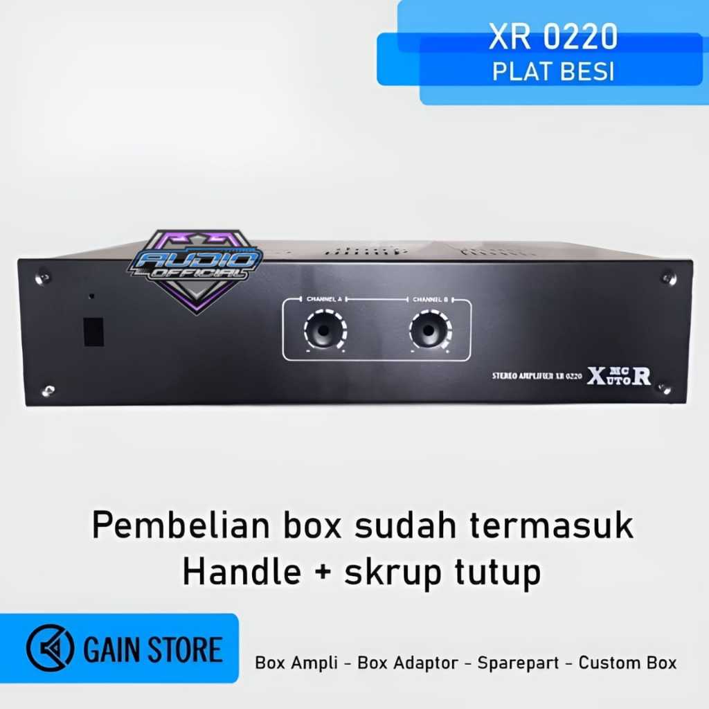 Jual Box Power Amplifier 2 Lobang Type XR 0220 2Channel / Bok Ampli Bahan Plat Besi Tebal ...