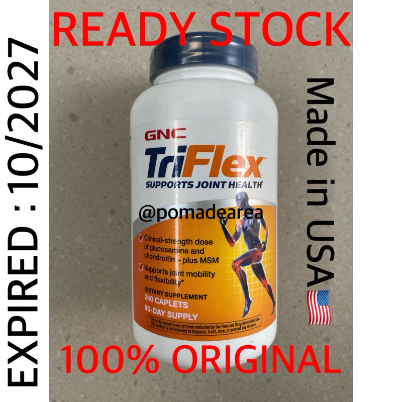 Jual GNC Triflex 240 Tablet Supports Joint Health 100% ORIGINAL ...