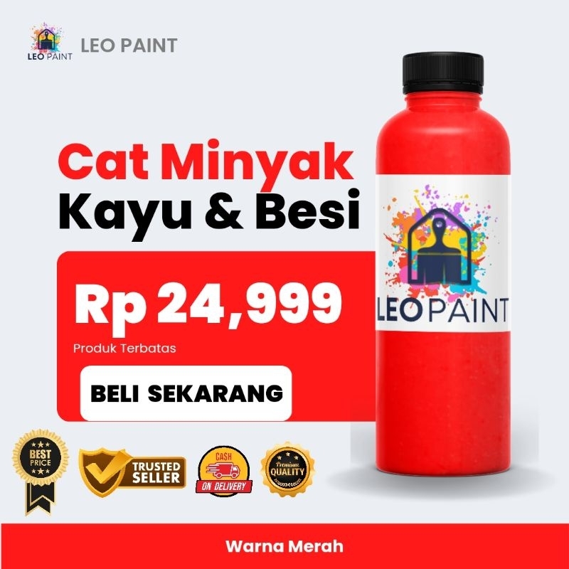 Jual Cat Kayu dan Besi Mengkilap | Cat Tembok 1 Kg Warna Merah | Shopee ...