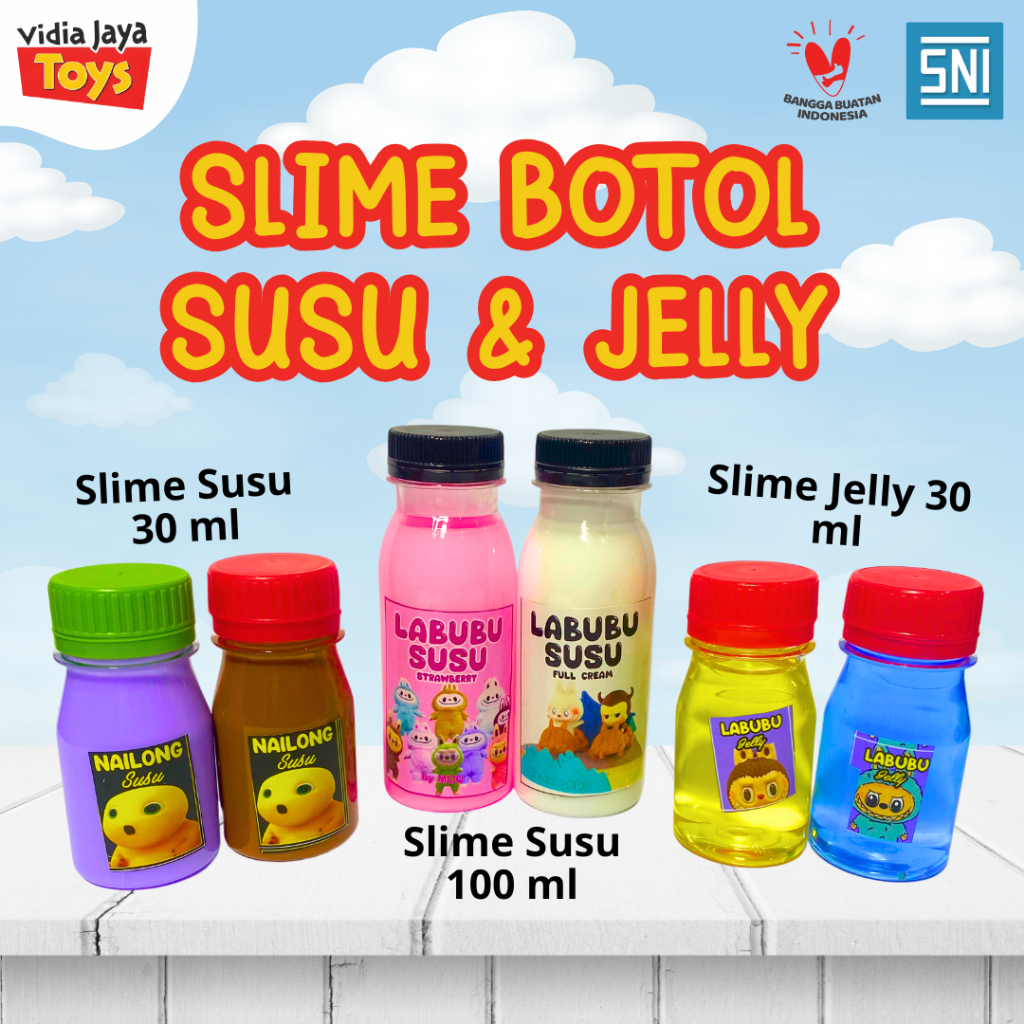Jual Slime Labubu Botol Susu & Jelly – Slime Lucu, Tekstur Lembut, Aman ...