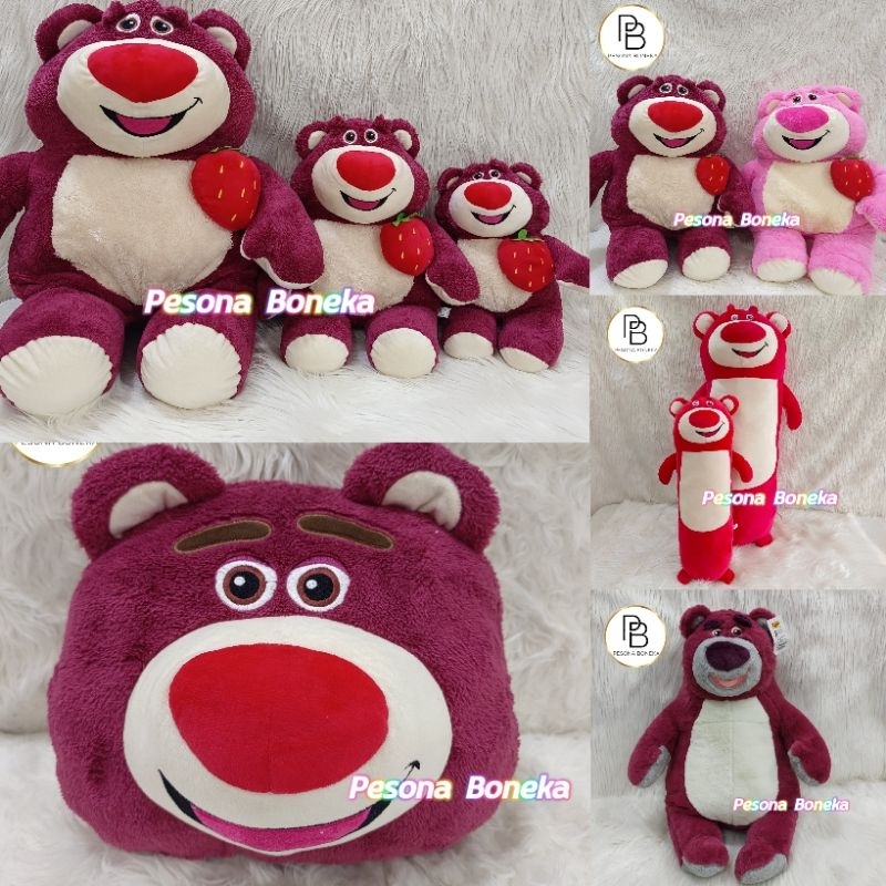 Jual Boneka Lotso Terbaru New Viral Bear Lotso Strawberry dan Bantal ...