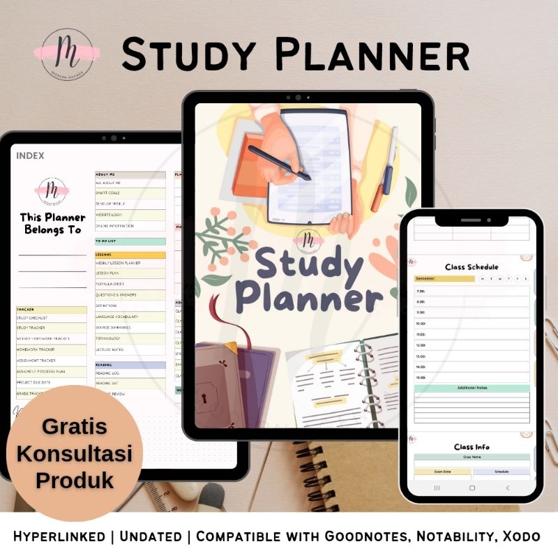 Jual Study Planner / Student Planner Digital Planner Lengkap untuk ...