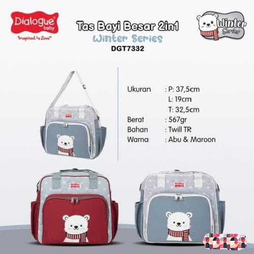 Jual Dialogue DGT7332Tas Bayi Besar 2in1 Winter Series - Diaper Bag ...