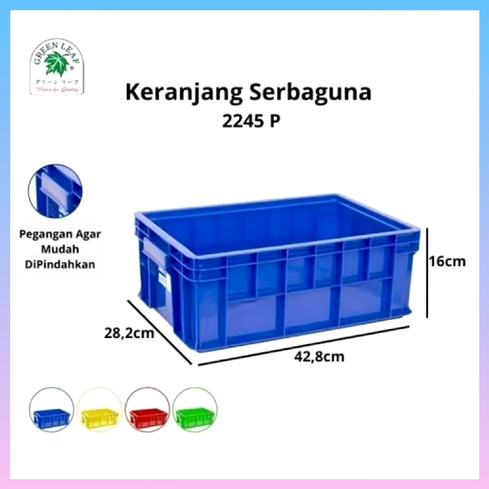 Jual Box Container Green Leaf 2245 2246 / Kontainer Industri Plastik ...