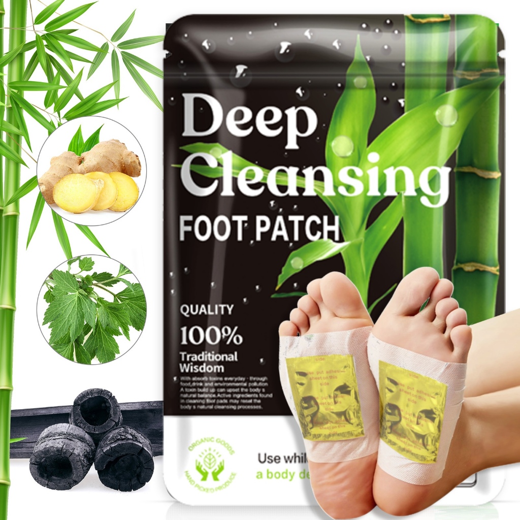 Jual Deep cleansing foot patch detox Foot Patch Tambalan Alami Kemudahan Tekanan Insomnia ...