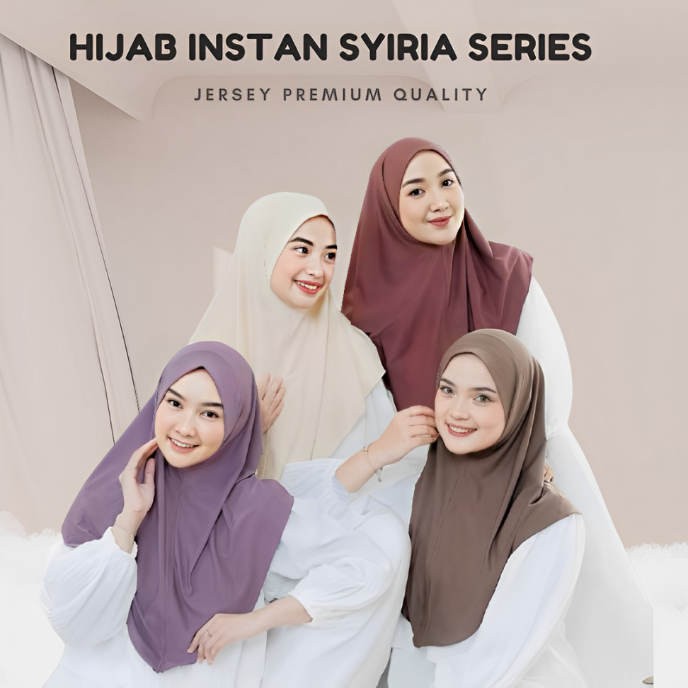 Jual Bergo Instan Jersey Nonped //Hijab Syiria instan size M NONPED // Bergo Non Pet Antem Matt ...