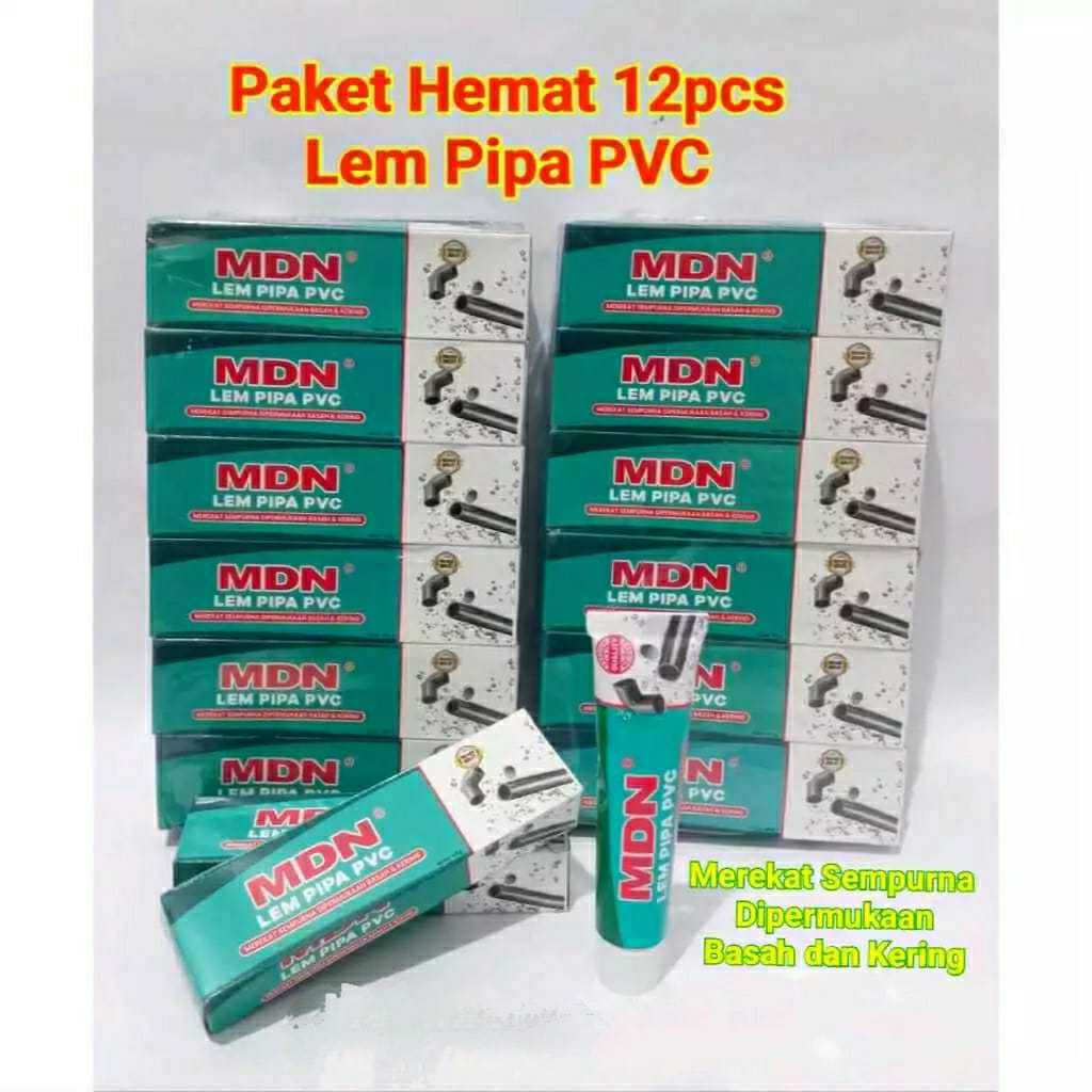 Jual HARGA 1 PAK ISI 12pcs Lem Pipa PVC & Fitting MDN 40 Gram Tube Odol Lem Talang PVC Paralon ...
