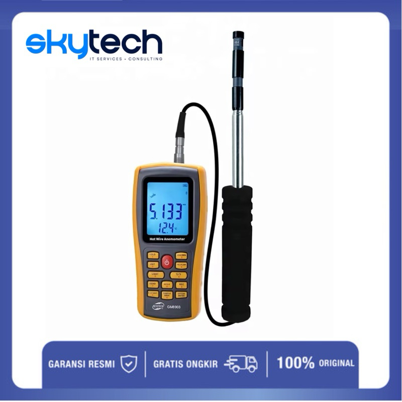 Jual Anemometer Benetech GM8903 Hot Wire Flow Meter GM-8903 Air Velocity | Shopee Indonesia
