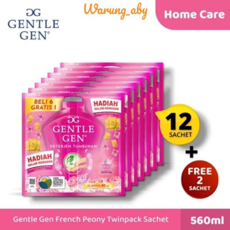 Jual Deterjen Gentle Gen French Peony Twinpack Sachet | Gentle Gen ...