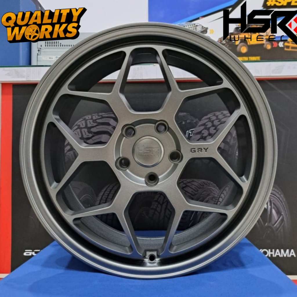 Jual Velg Racing Original Hsr R18 Lubang 5 Velek Hsr Gry Ring 18 Lebar 8 Rata Bodi Warna Grey ...