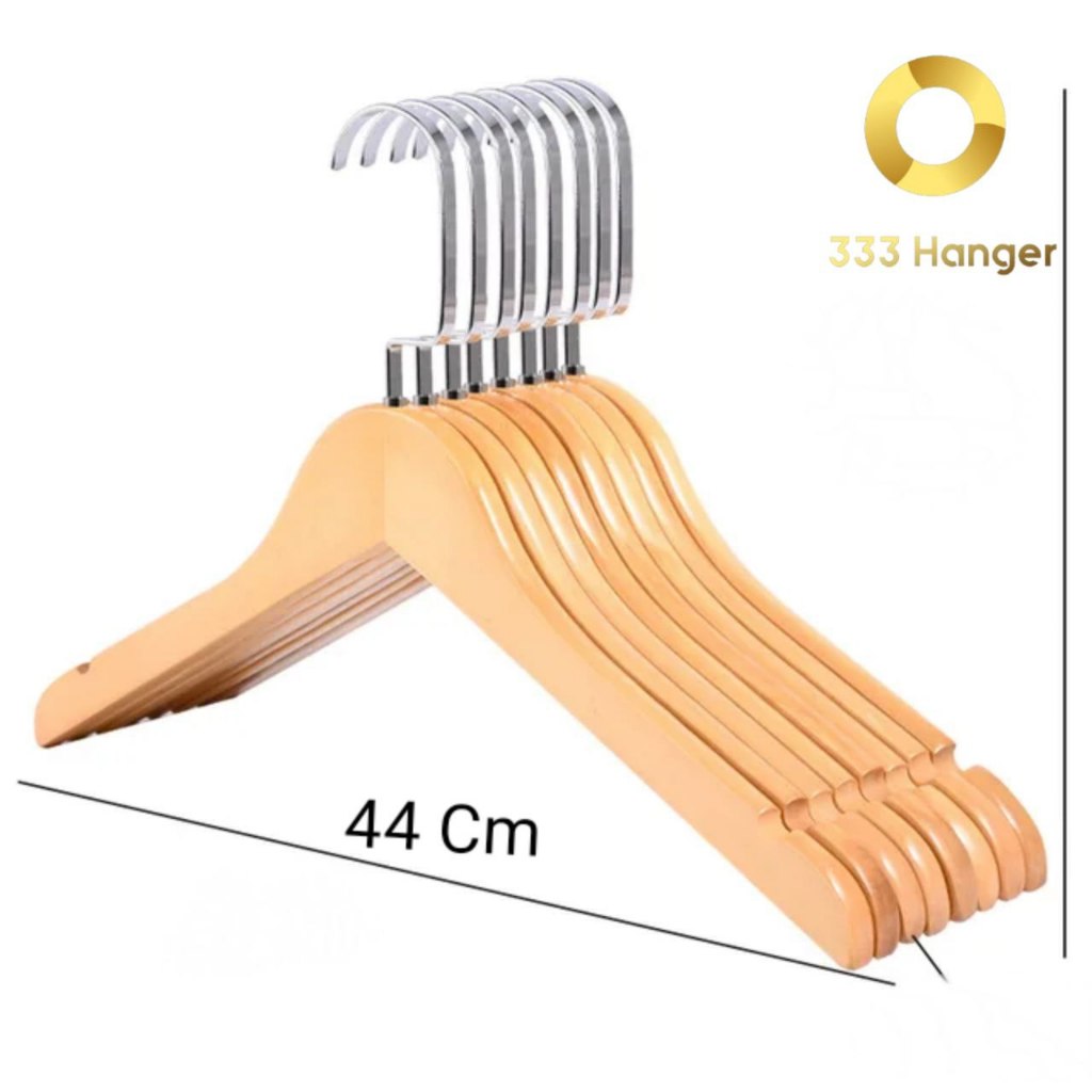 Jual hanger kayu dewasa Hook Silver Gepeng (1 Pcs) | Shopee Indonesia