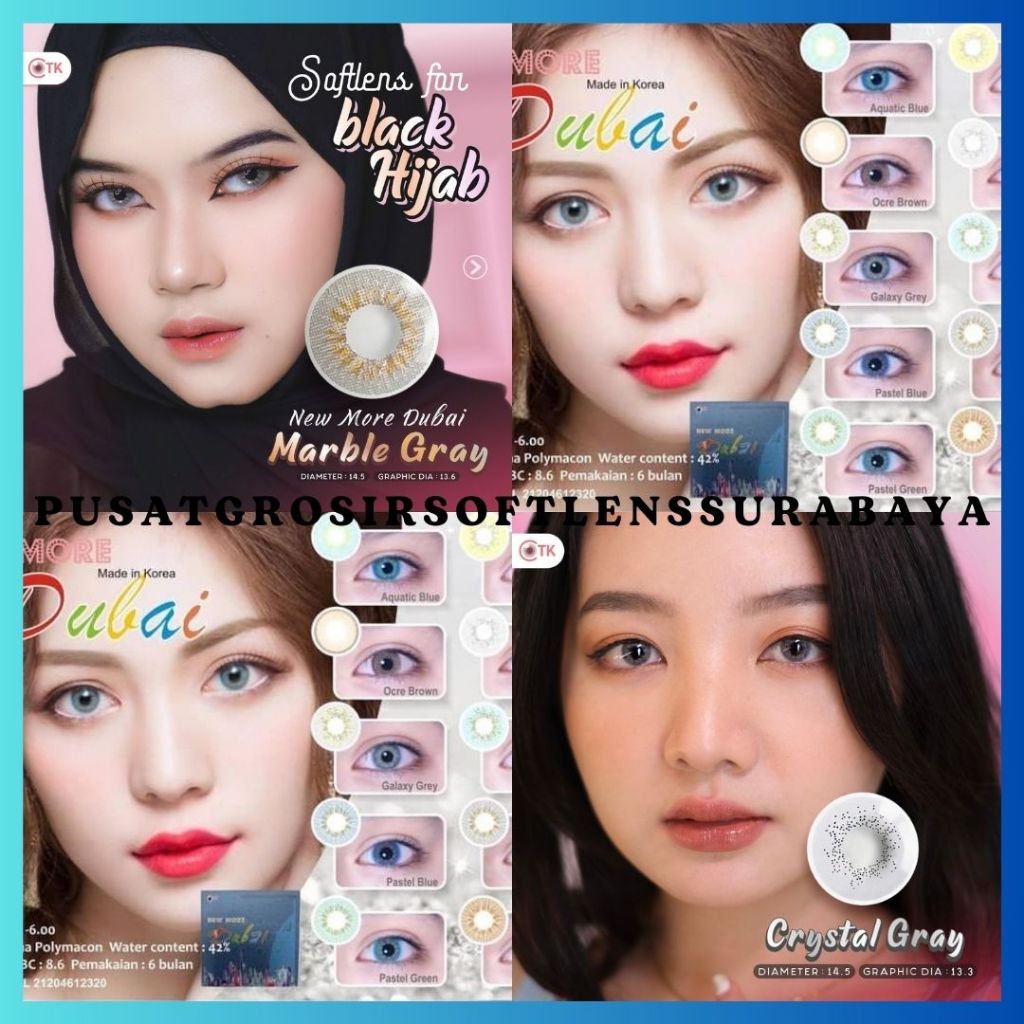 Jual SOFTLENS NEW MORE DUBAI 14,5 MM NORMAL & MINUS PART 1 ///// SOFLEN ...