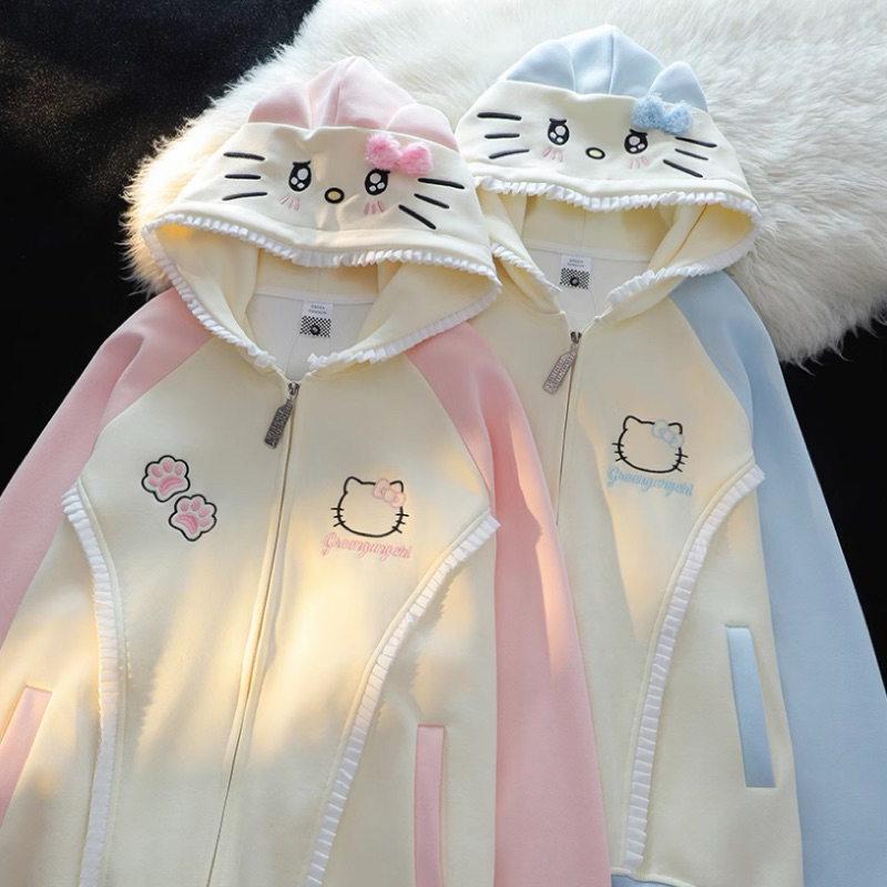 Jual Milkteas KittyChu Jacket Jaket Karakter Telinga Kawaii Kartun ...