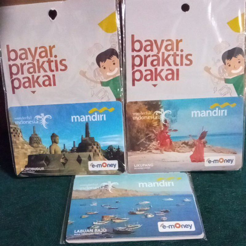 Jual BARU/ORI emoney bank mandiri wonderful Indonesia labuan bajo ...