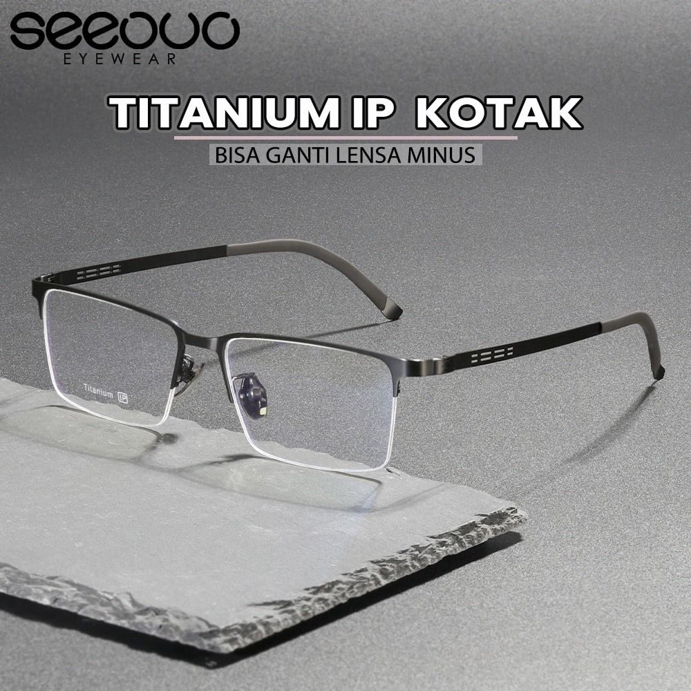 Jual Seeouo Kacamata Frame Plano Lens Fashion Unisex Bahan Titanium Ringan dan Kokoh Bentuk ...