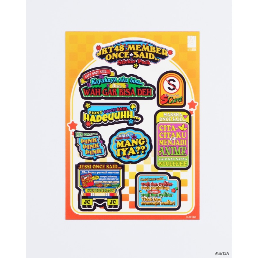 Jual JKT48 Members Once Said Sticker Pack | Shopee Indonesia