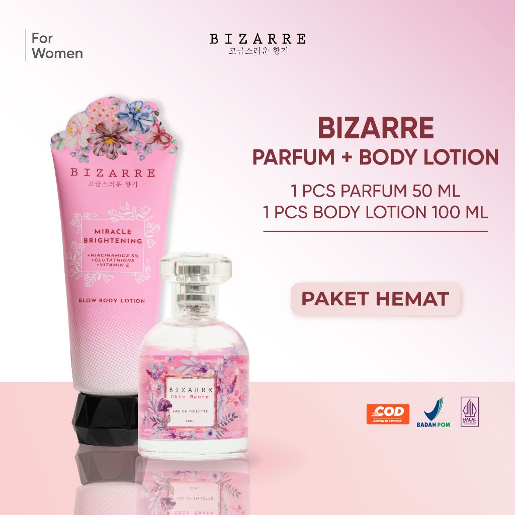 Jual (PAKET 2 PCS) BIZARRE Glow Body Lotion Kulit Tubuh 100 ML ...