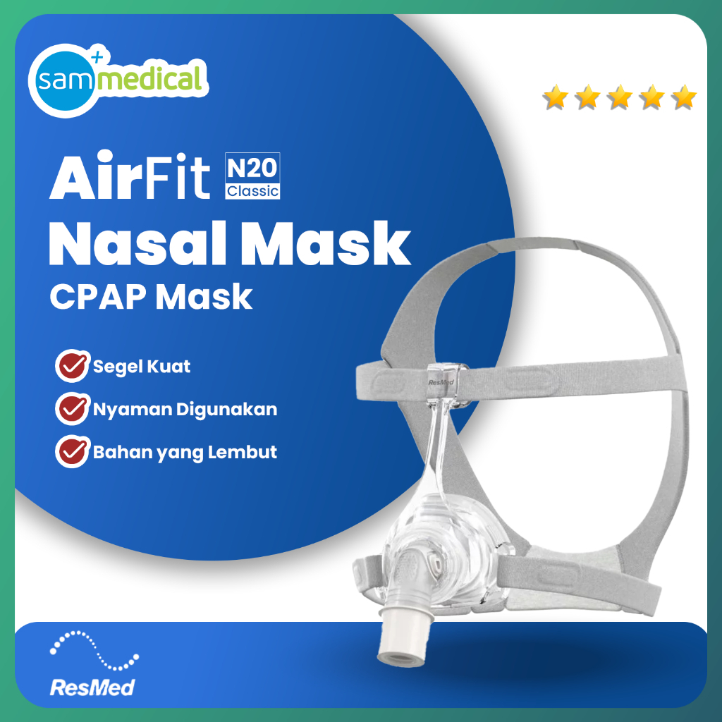 Jual ResMed Masker CPAP / AirFit N20 Classic CPAP Mask / Spare Part Nasal Mask CPAP / BIPAL ...