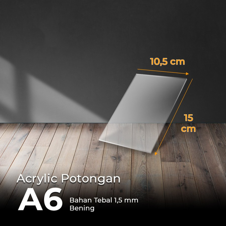 Jual Akrilik Lembaran Ukuran A6 Bening/Clear - Tebal 1,5 mm | Shopee ...