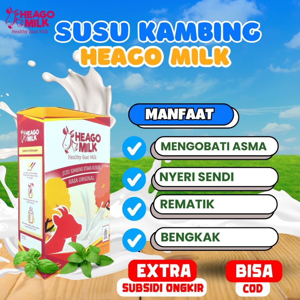 Jual Susu Kambing Etawa Bubuk HEAGO MILK Atasi Asam Lambung ...