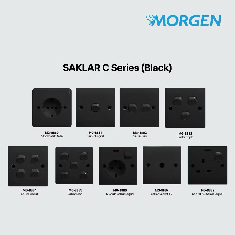 Jual MORGEN Saklar IB / OB Inbow Inbo Tanam / Tempel Tembok C Series ...