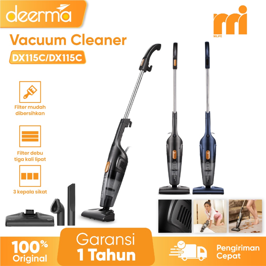 Jual Deerma DX115 PRO/DX115C 15kPa Portable Handheld 2in1 Silent Vacuum ...