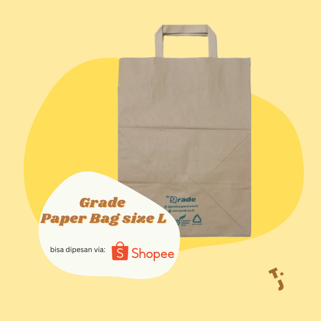 Jual TJ Plastik Grade Paper Bag size L | Shopee Indonesia
