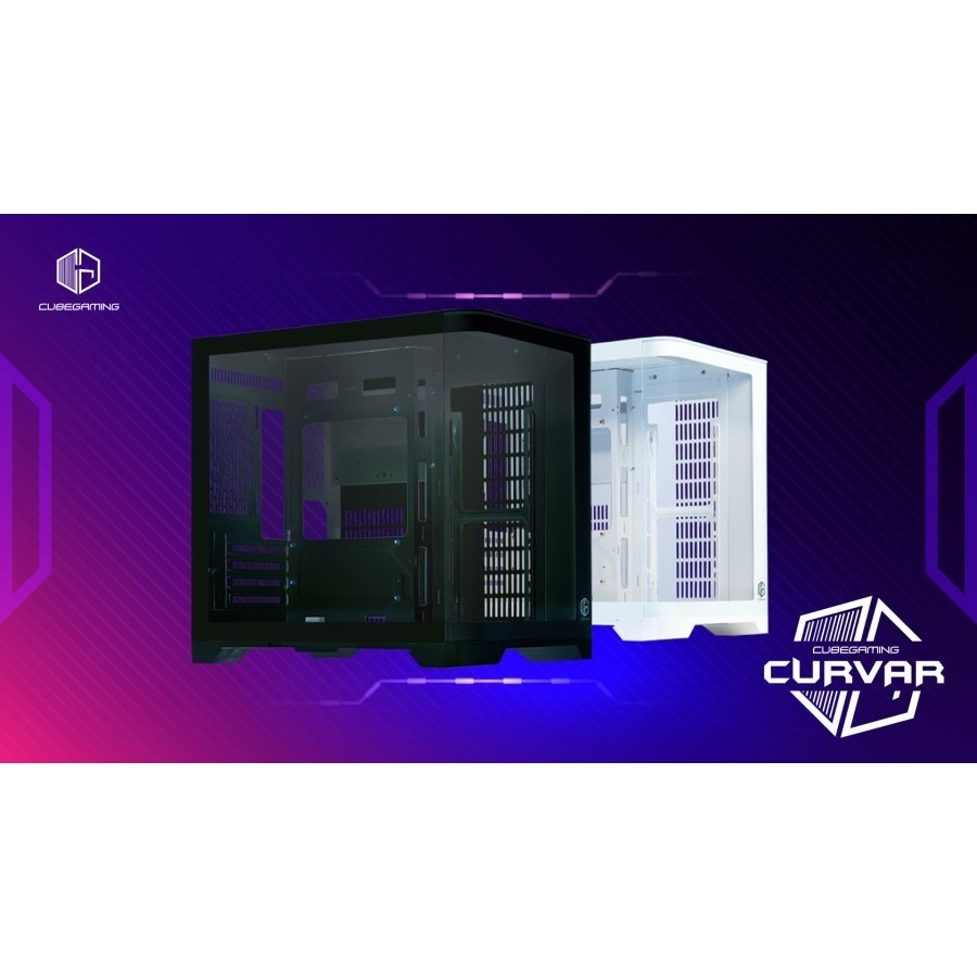 Jual Casing PC Cube Gaming CURVAR M-ATX Tempered Glass | Shopee Indonesia