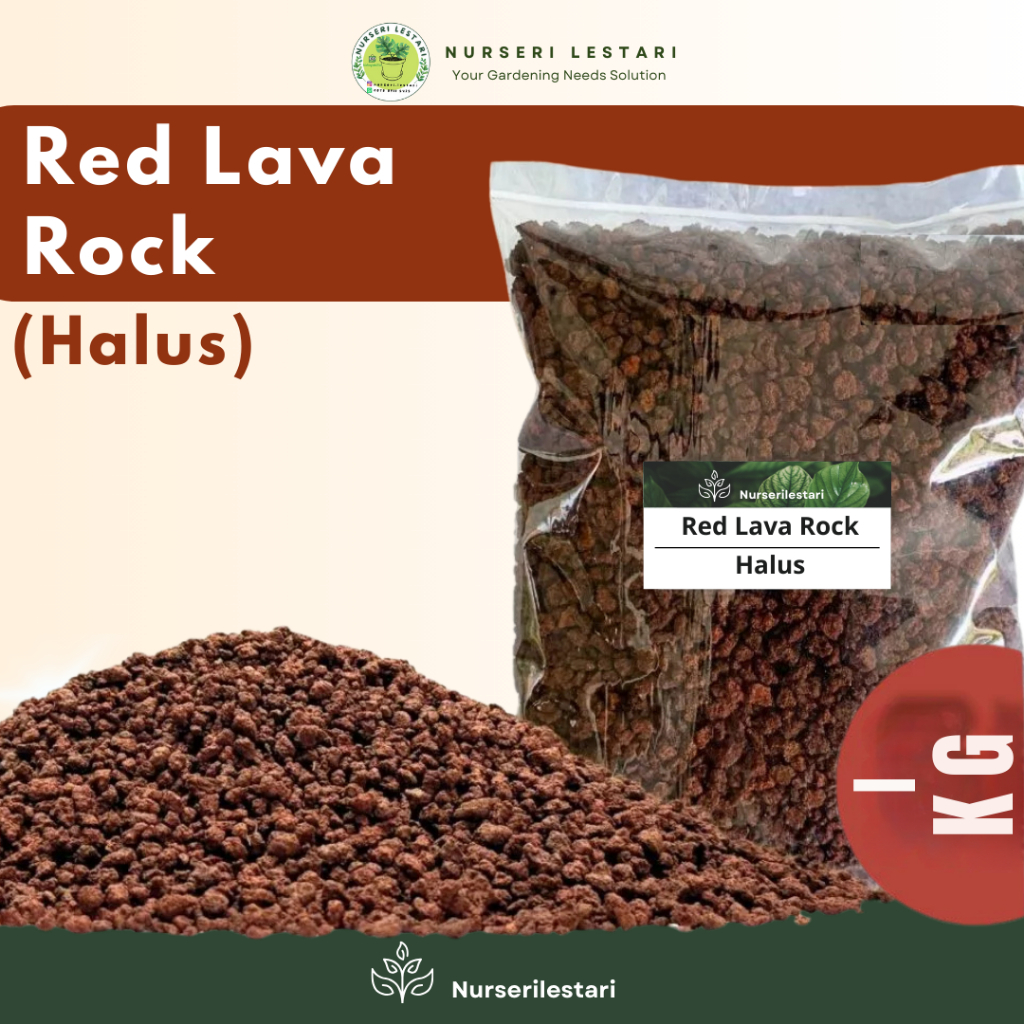 Jual Red Lava Rock / Pasir Malang Merah Halus 1KG Untuk Media Tanam ...