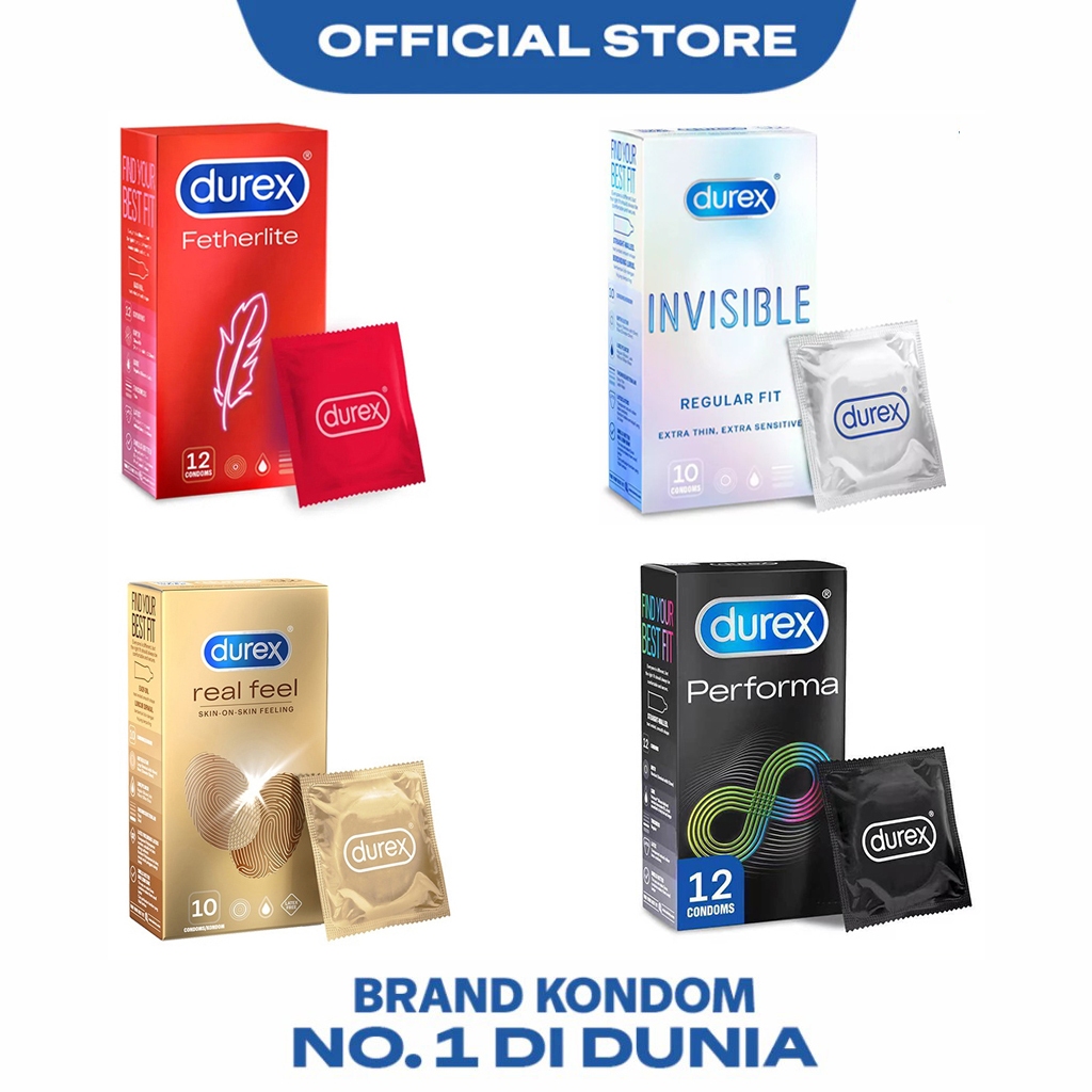Jual Durex Fetherlite / Invisible / Real feel / Performa 10s / 12s - Kondom Extra Tipis Aman ...