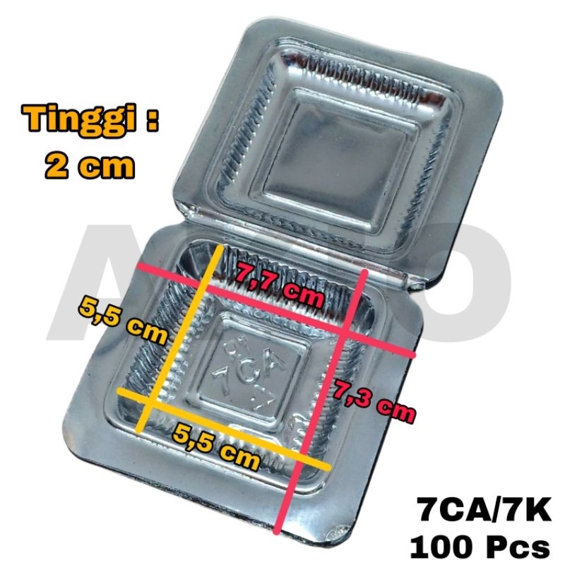 Jual Mika Plastik Kotak Bening Kecil 7CA 7K Isi 100 Pcs GLX Box Wadah ...