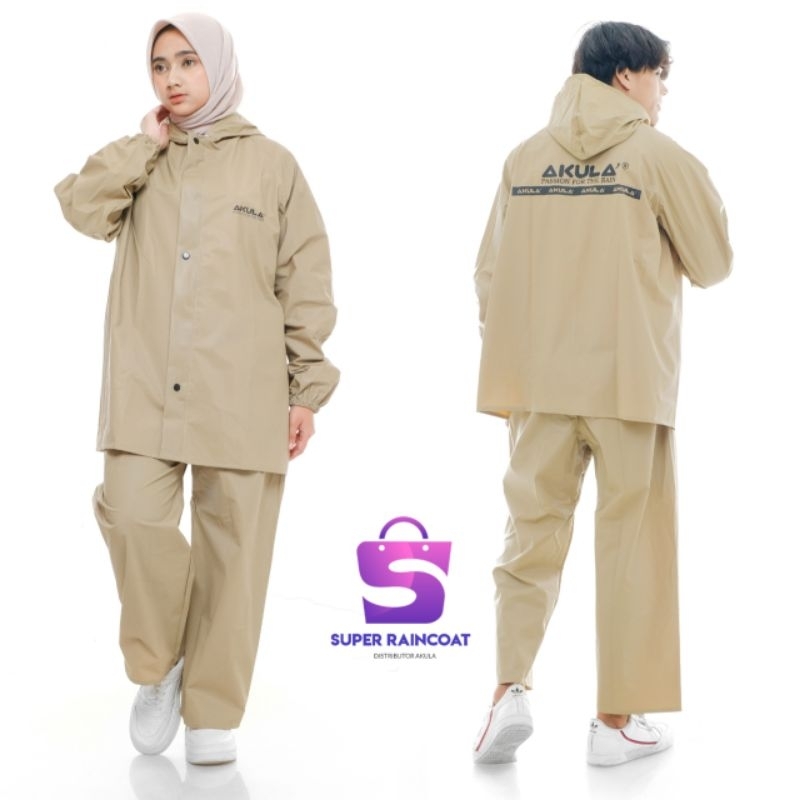 Jual AKULA Jas Hujan Raincoat Mantel Pria Wanita Terbaik Anti Rembes Bahan Tebal Kuat Pvc 25 ...