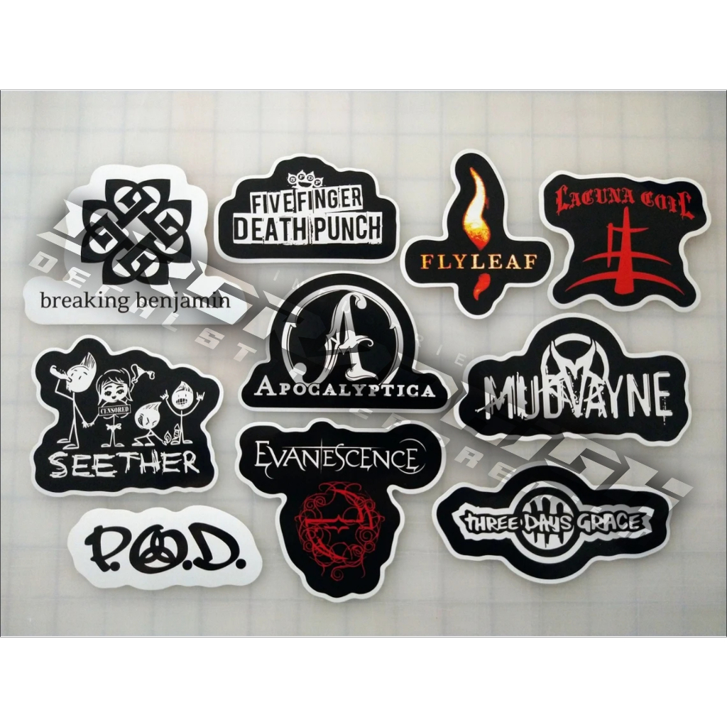 Jual 1 Nu Metal Sticker Pack (10 Stickers) Set Sticker Brand | Shopee ...