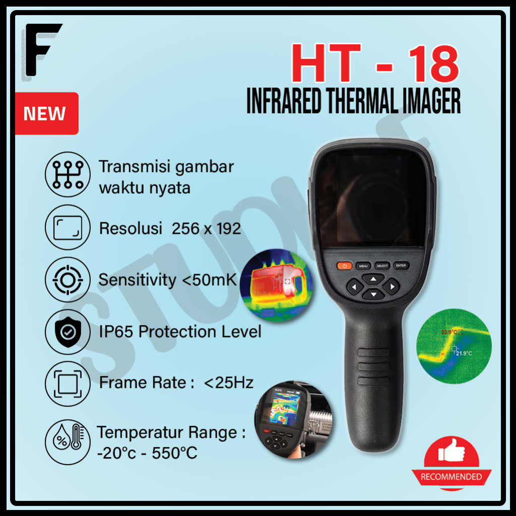 Jual HT18+ Kamera Termal Handheld: Solusi Deteksi Kebocoran Pipa & Uji ...