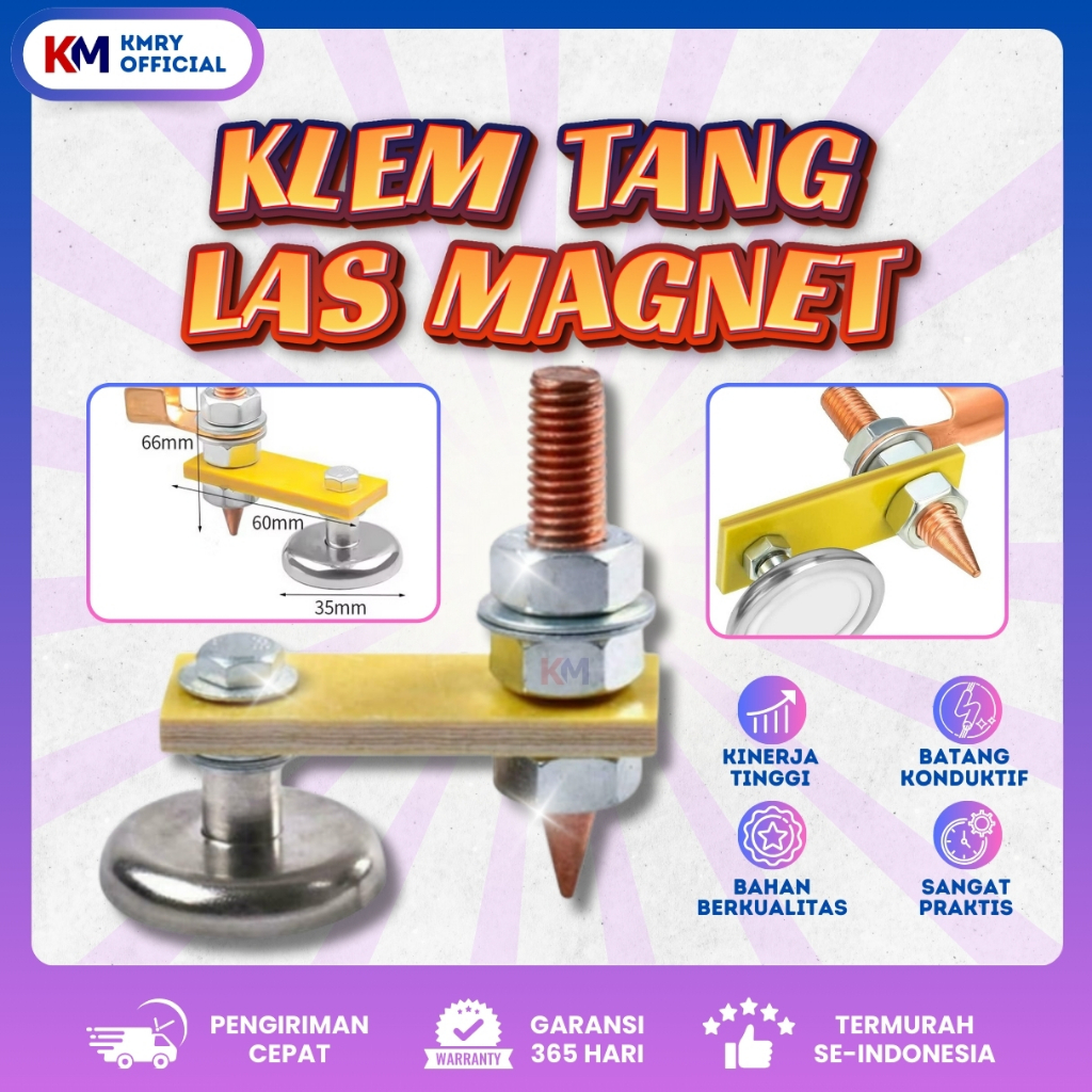 Jual KMRY Klem Tang Las Magnet Welding Ground Clamp Single Double Kabel ...