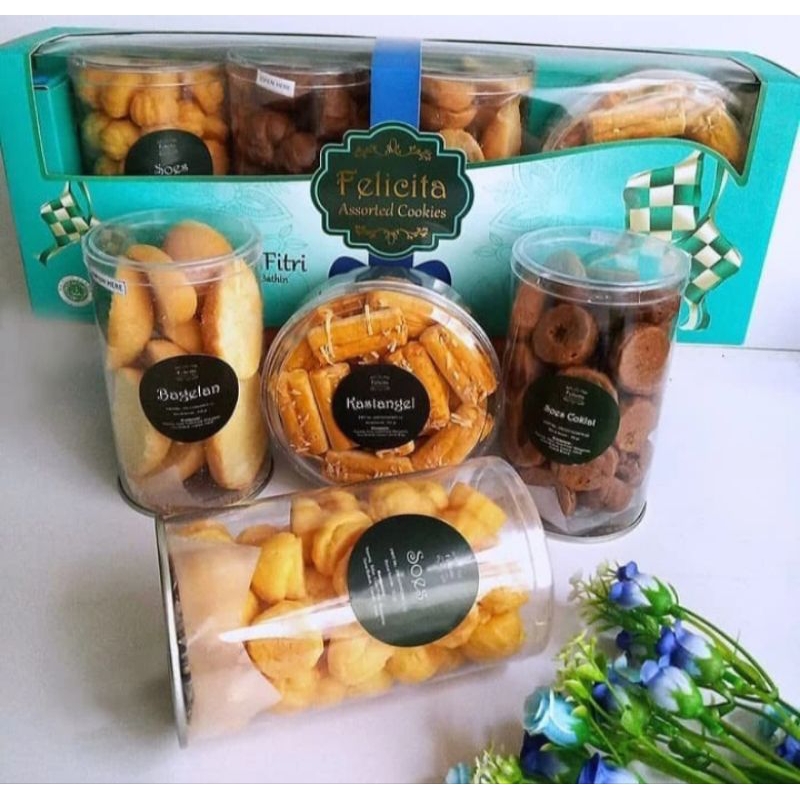 Jual Hampers, Parsel, Parcel Kue kering,Kue Lebaran ala Doux Délices motif Tosca isi 4 Topless ...
