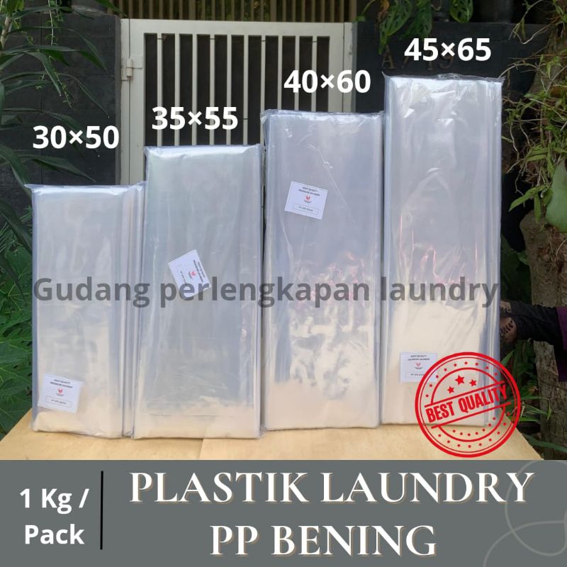 Jual Plastik Laundry / PP Bening / Plastik laundry kiloan 1Kg | Shopee Indonesia