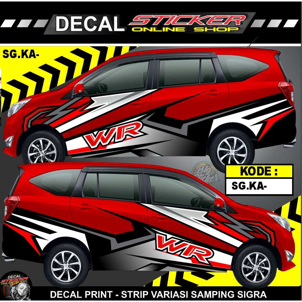 Jual STRIP MOBIL SIGRA SAMPING VARIASI STIKER DECAL | Shopee Indonesia