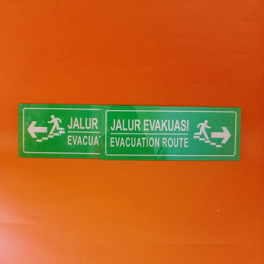 Jual Rambu Akrilik Evakuasi Tangga / Akrilik Jalur Evakuasi Tangga ...