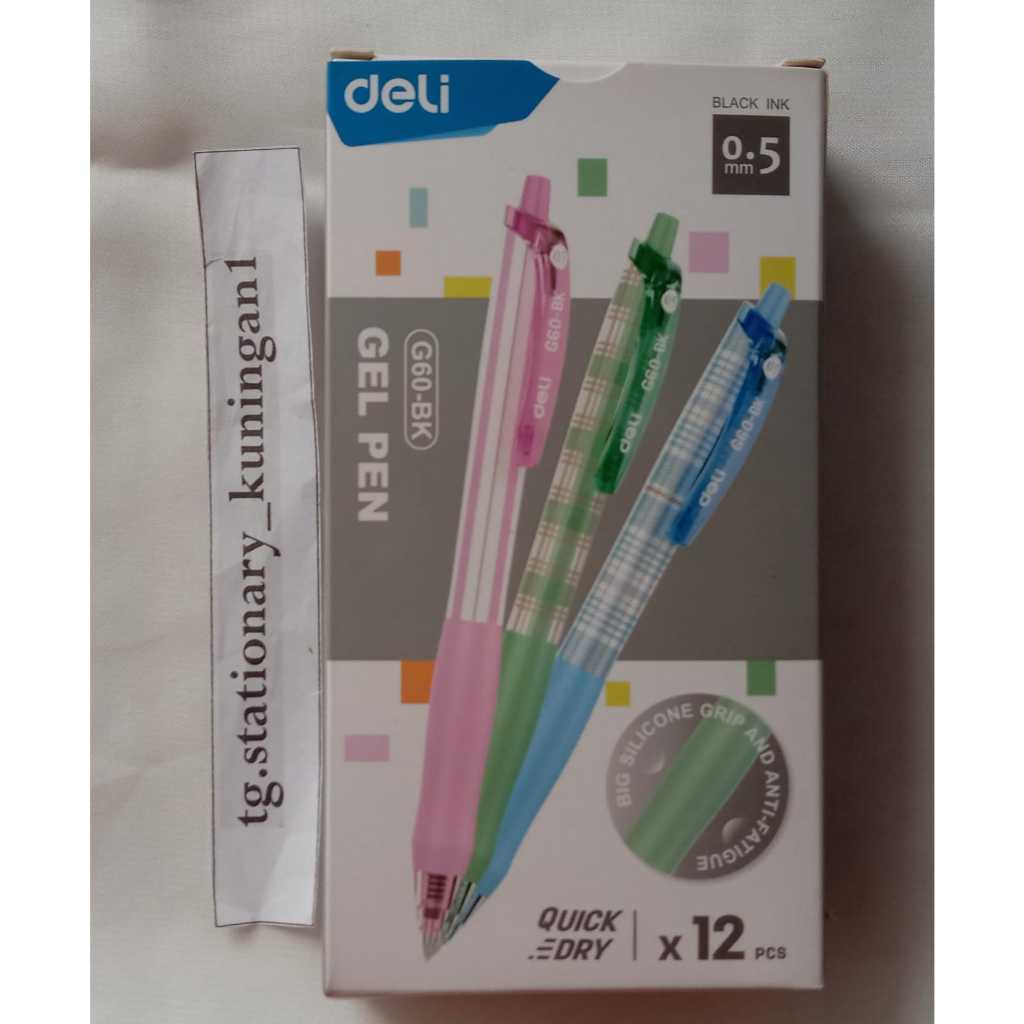 Jual Pulpen Deli Desain Corak Retractable 0.5 mm HITAM - EG60 | Shopee ...