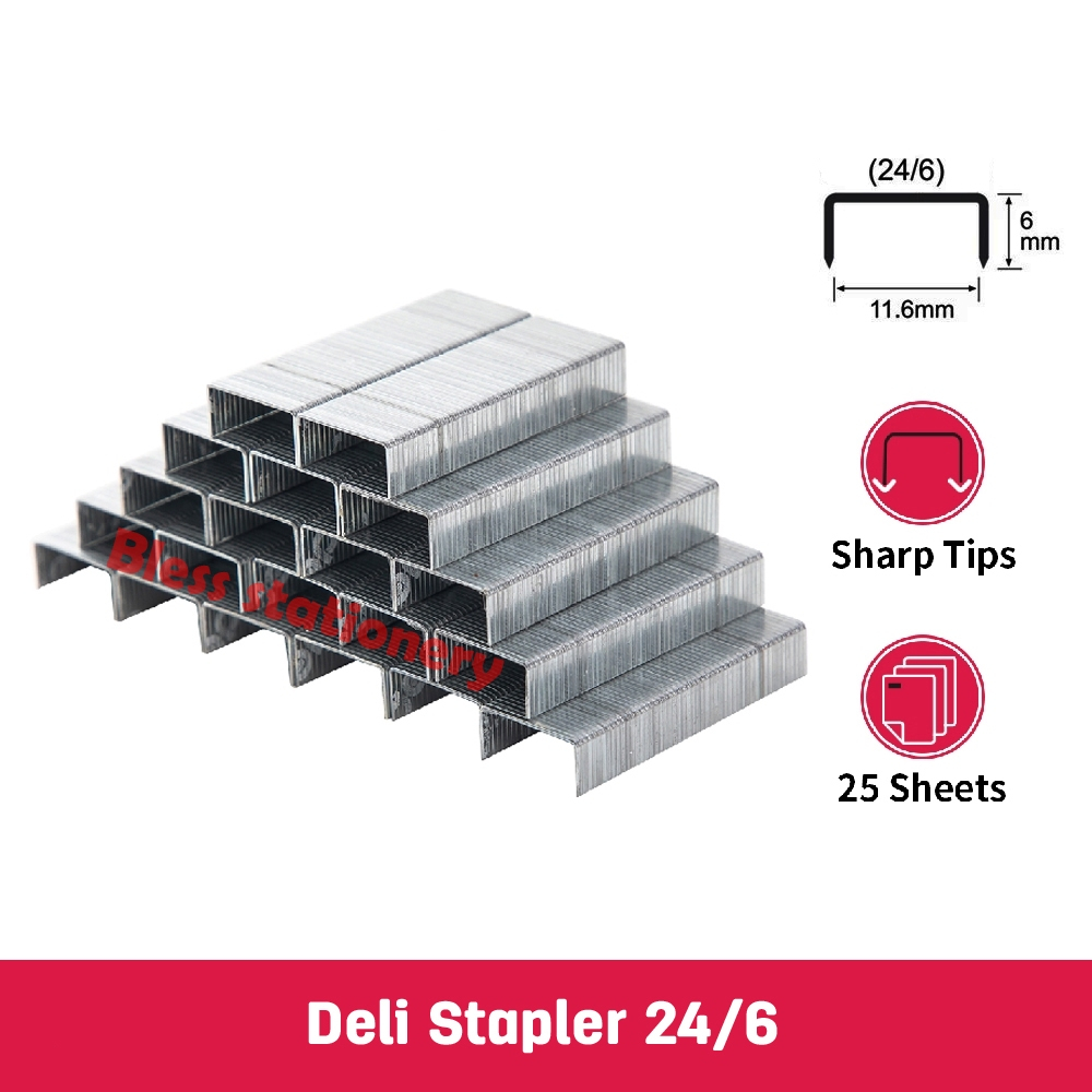 Jual isi staples 24/6 isi stapler no 3 refill staples refill stapler ...