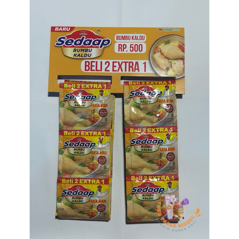 Jual (32 PCS)Sedaap Bumbu Kaldu Rasa Ayam Beli 2 Extra 1 RP.500 Sedaap ...