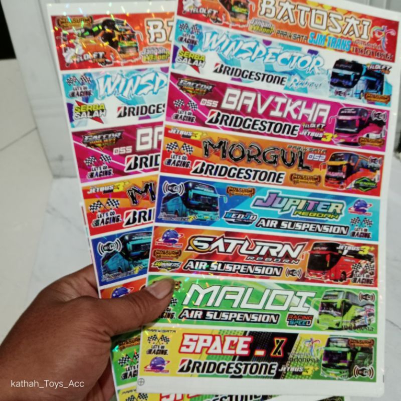 Jual 40pcs sticker bus panjang hologram | Shopee Indonesia