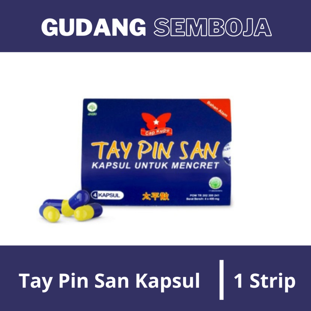 Jual Tay Pin San Kapsul / Tay Pin San Strip Isi 4 Kapsul / Obat Mencret ...